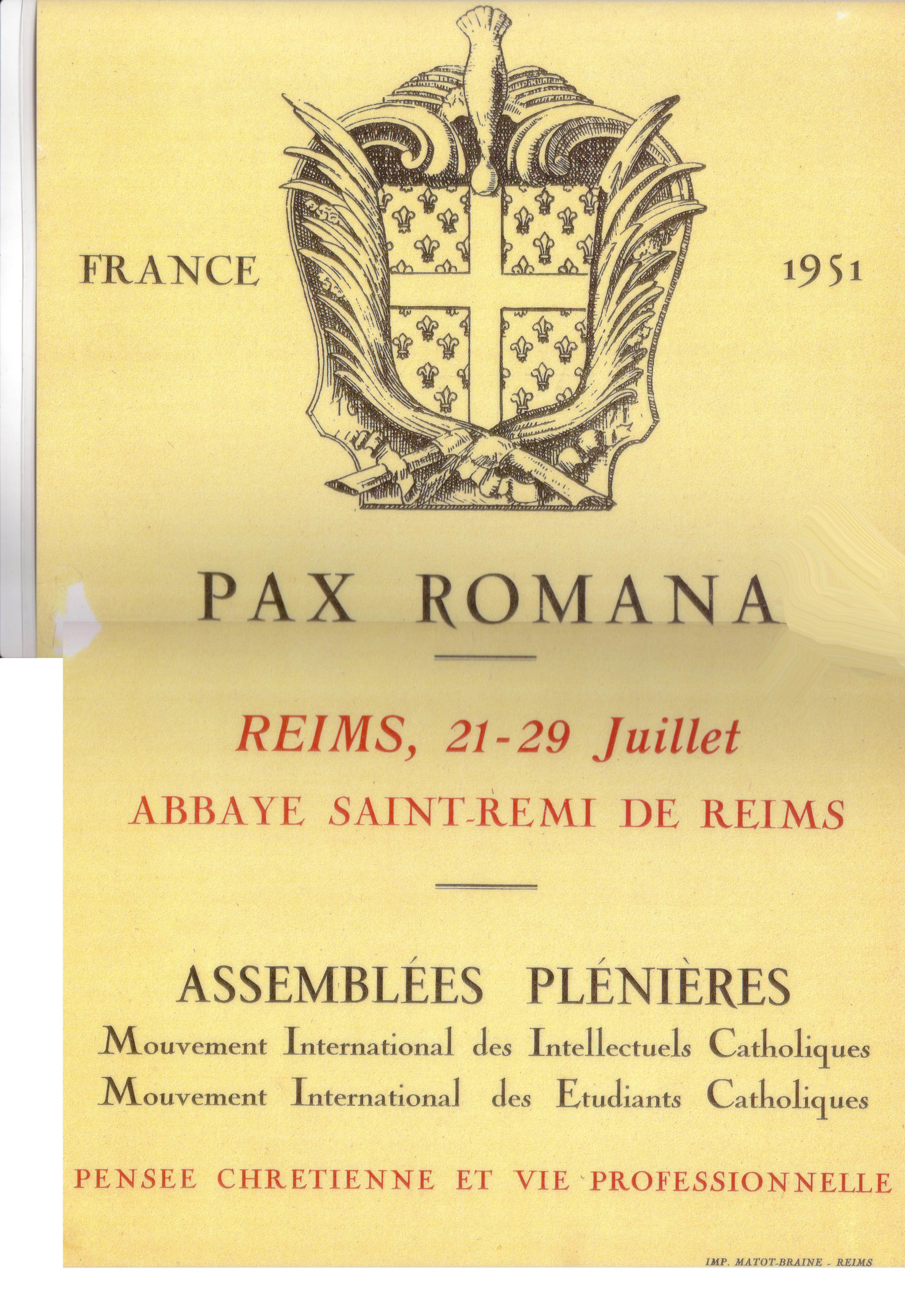 Ramon Sugranyes de Franch Pax Romana 1946-1961 - ICMICA - MIIC - Pax Romana