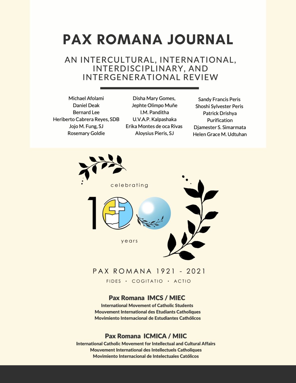 Pax Romana Journal 2020 - IMCS-MIEC Pax Romana